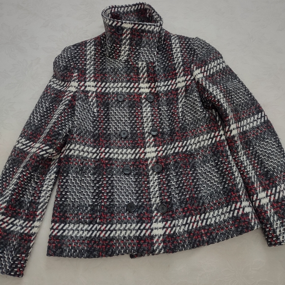 louben | Jackets & Coats | Louben Wool Blend Double Breasted High ...